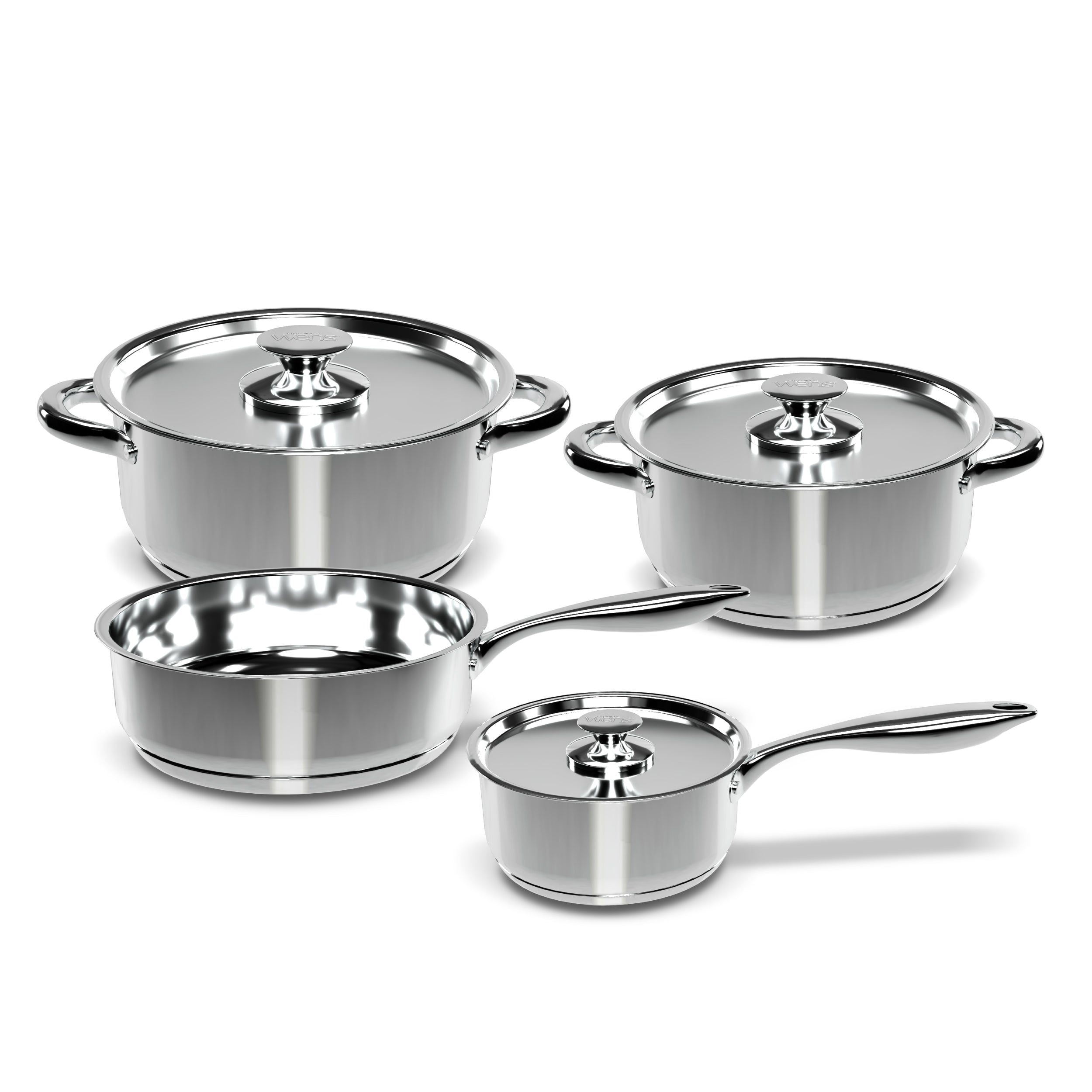 Batería de Cocina 7 Piezas Acero Inoxidable 450-7SS – Portomenaje