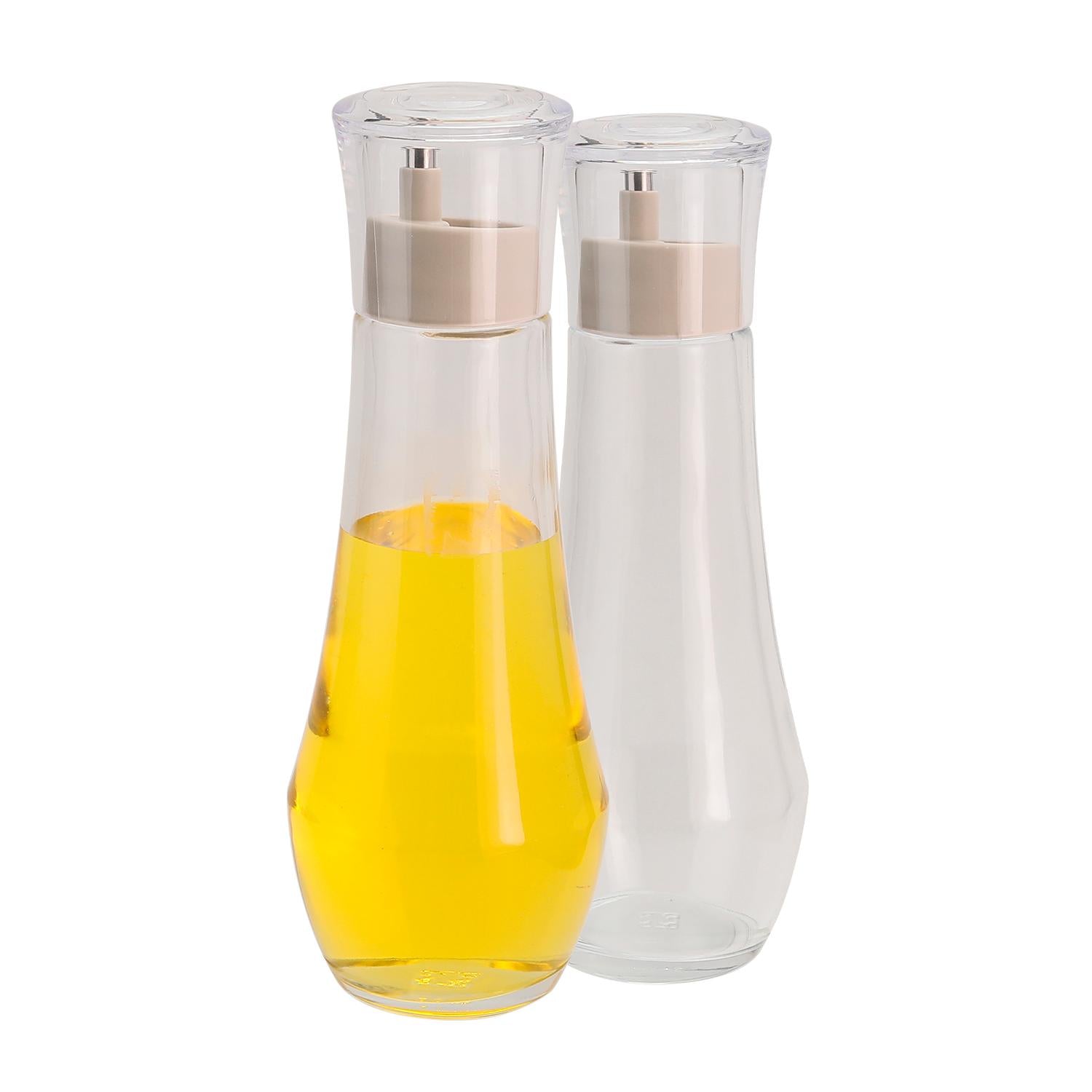 Set Alcuza 2 Botellas Vidrio Aceite y Vinagre 270ml Curves – Portomenaje